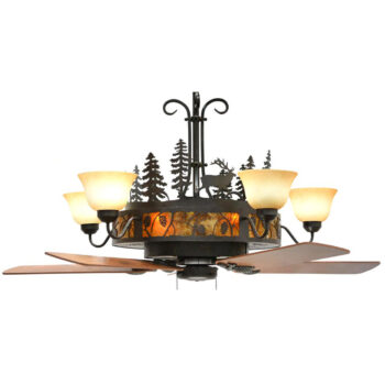 Cedarcrest Chandelier Ceiling Fan - Rustic Lighting and Fans