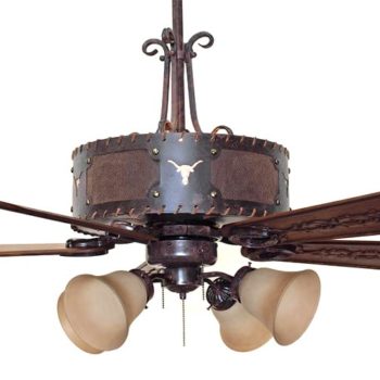 Copper Canyon Longhorn Ceiling Fan - Rustic Lighting and Fans