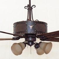 Sheridan Wagon Wheel Ceiling Fan - Rustic Lighting and Fans