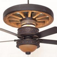 Copper Canyon Western Star Wagon Wheel Ceiling Fan