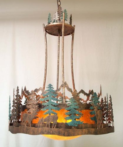 Deer Scene - Rustic Lighting & Fans