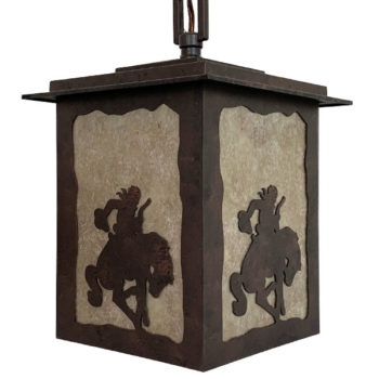 Praying Cowboy Lantern Pendant Light - Made in the USA