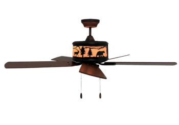 Copper Canyon Mountain View Forest Animal Ceiling Fan - Rustic Lighting ...