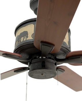 Copper Canyon Running Horses Ceiling Fan - Rustic Lighting and Fans